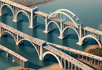 How do we distinguish the arch bridge according to the deck position?